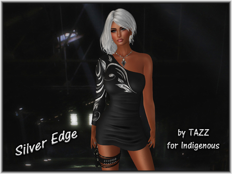 Second Life Marketplace - Silver Edge Dress