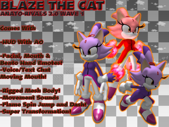 Second Life Marketplace - (LCD-Anato 2.0) Blaze the Cat Avatar