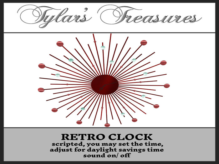 Second Life Marketplace - .:TT:. RETRO CLOCK box