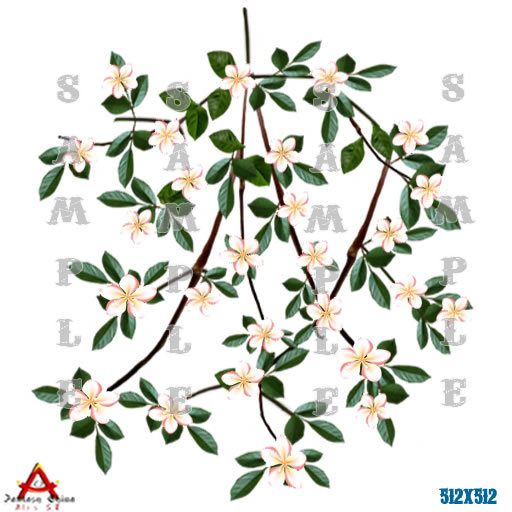 Second Life Marketplace - FC - Full Perm white flowers vines textures ALPHA