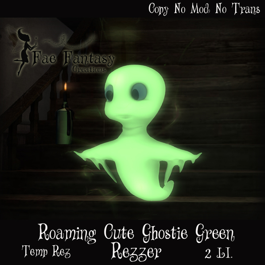 Second Life Marketplace - *(FFC)* Roaming Cute Ghostie REZZER - Phantom ...