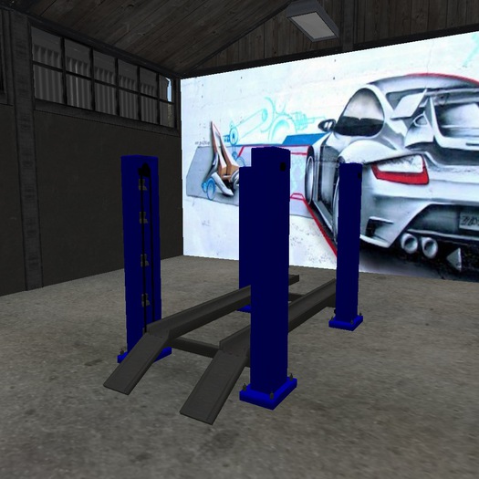 Second Life Marketplace - Bravis LTD Car Lift Blue