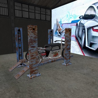 Second Life Marketplace - Bravis LTD Car Lift Rusty