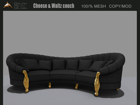 Second Life Marketplace - [Dolphin Design]Cheese & Waltz couch
