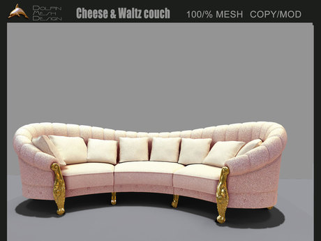 Second Life Marketplace - [Dolphin Design]Cheese & Waltz couch