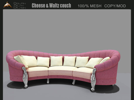 Second Life Marketplace - [Dolphin Design]Cheese & Waltz couch