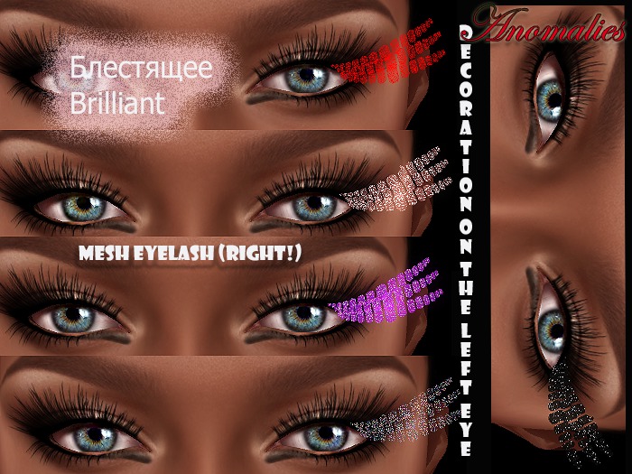 Second Life Marketplace - Decoration on the left eye glow eyelashes