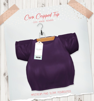 Second Life Marketplace - Tee*fy Cora Cropped Top - Plum