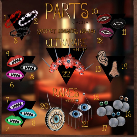 Second Life Marketplace - ERSCH - Parts Gacha 16 (earrings)
