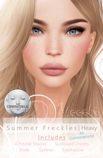 Second Life Marketplace - Veechi - Summer Freckles Heavy [Lelutka Origins]