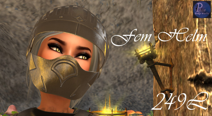Second Life Marketplace - PBW Female Battle Helmet with Visor