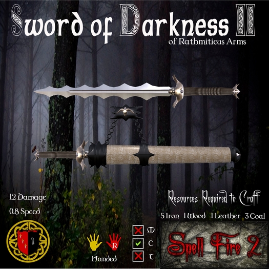 Second Life Marketplace - Sword of Darkness II - Spell Fire 2
