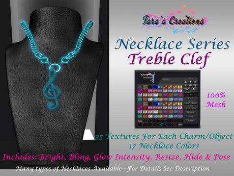 Second Life Marketplace - Tara's Creations Necklace Series - Treble ...