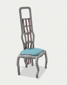 Second Life Marketplace - GIGI chair blue/white
