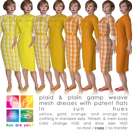 Second Life Marketplace - "hue are you?" plaid and plain gamp weave ...