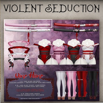 Second Life Marketplace - Violent Seduction - Ume Hime Tanto (Pink)