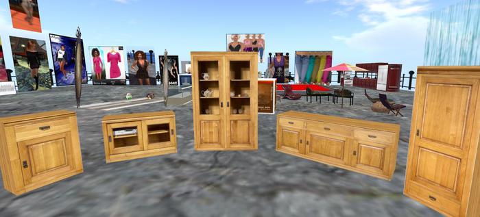 Second Life Marketplace - 1 Prim Furniture, 5 piece set