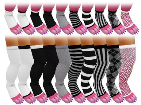 Second Life Marketplace - Catseye "Digi Paw Warmers" - leg and ankle ...