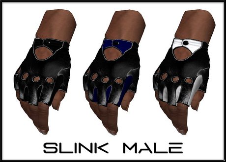 Second Life Marketplace - Bento Dynamic Leather Gloves - Hud Driven