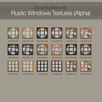 Second Life Marketplace - *Skye Essential Textures - 36 Rustic Windows ...