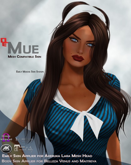 Second Life Marketplace - Mue Emily Mocha AK Skin Applier