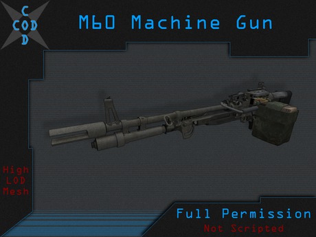 Second Life Marketplace - [COD] M60 Machine Gun - Full Perm Weapon