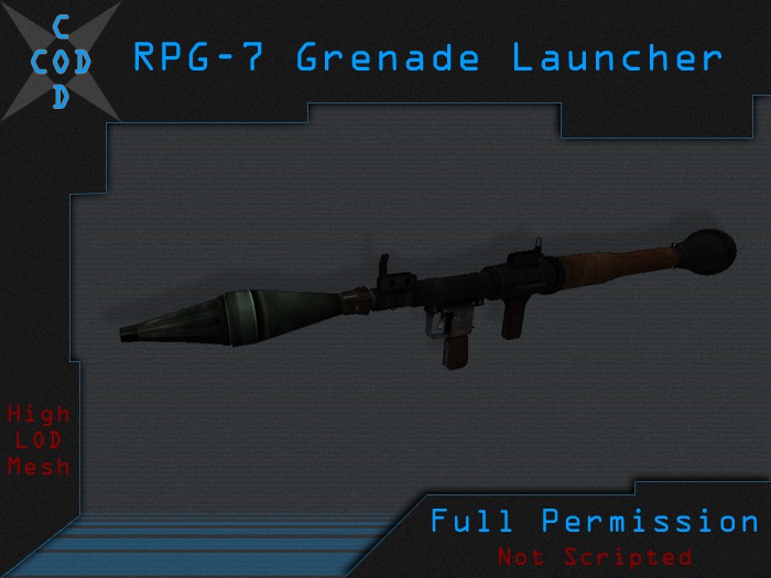 Second Life Marketplace - [COD] RPG-7 Grenade Launcher