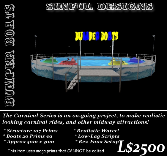 Second Life Marketplace - .::Sinful Designs Carnival Series::. Bumper Boats