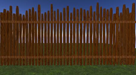 Second Life Marketplace - Mesh Stockade Wall - Fully Adjustable