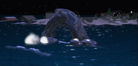 Second Life Marketplace - Boxed_Off sim Arch, rocks, splash, waves