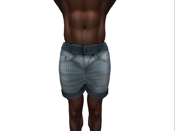 Second Life Marketplace - Shorts Light Blue Stripes