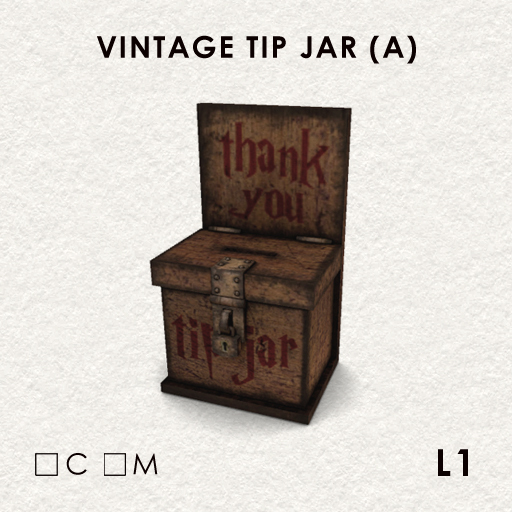 Second Life Marketplace - Vintage Tip Jar (A)