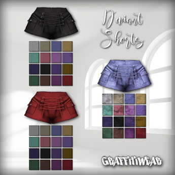 Second Life Marketplace - Graffitiwear Leather Deviant Shorts