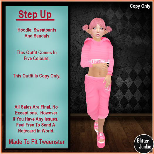Second Life Marketplace Glitter Junkie Step Up Pink Tweenster