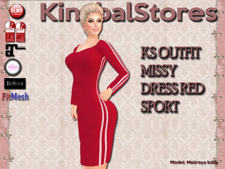 Second Life Marketplace - KS OUTFIT MISSY DRESS RED SPORT