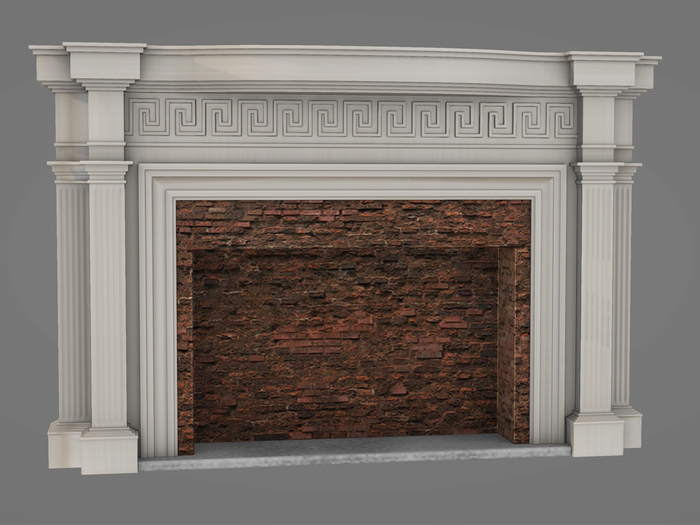 Second Life Marketplace - MudHoney Calla Fireplace - White