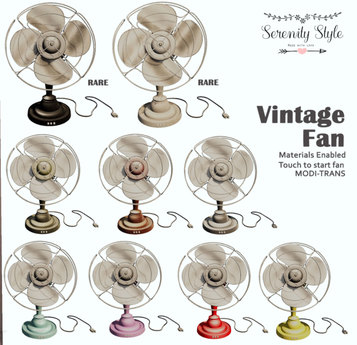 Second Life Marketplace - Serenity Style- Vintage Fan Yellow