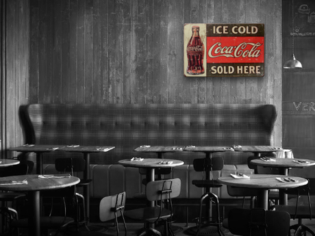 Second Life Marketplace - Weathered Cola Poster | Rusty Metal Style ...