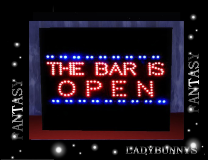 Second Life Marketplace - ~ ~Neon~ ~Bar Signs-Bar Is Open Neon Sign ...
