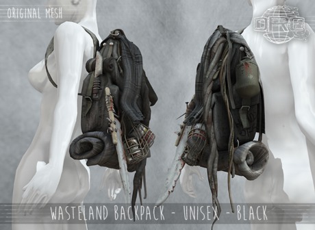 Second Life Marketplace - -DRD- Wasteland Backpack - Unisex - Black