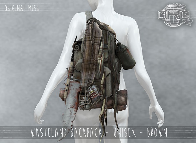 Second Life Marketplace - -DRD- Wasteland Backpack - Unisex - Brown
