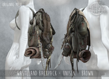 Second Life Marketplace - -DRD- Wasteland Backpack - Unisex - Brown