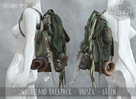 Second Life Marketplace - -DRD- Wasteland Backpack - Unisex - Green