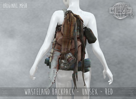 Second Life Marketplace - -DRD- Wasteland Backpack - Unisex - Red