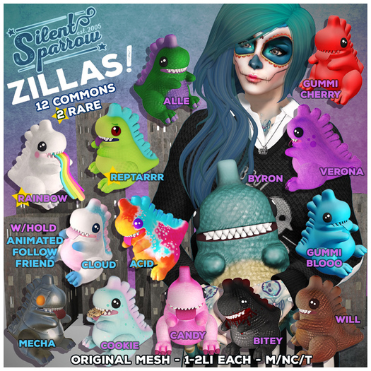 Second Life Marketplace - ~silentsparrow~ Will - Zilla - Snuggle (Wear Me)
