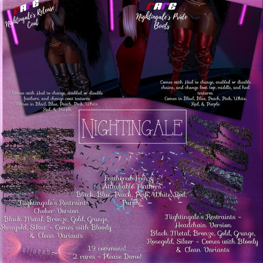 Second Life Marketplace - Eliavah ~ Nightingale's Restraints [CHOKER ...