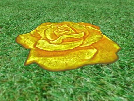 Second Life Marketplace - Gift Seaweed Sonnet Yellow Rose Rug