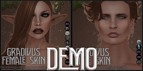 Second Life Marketplace - :[P]:- Demo://Gradivus Skins