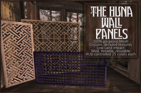 Second Life Marketplace - :[P]:- Fatpack:// Huna Wall Panels