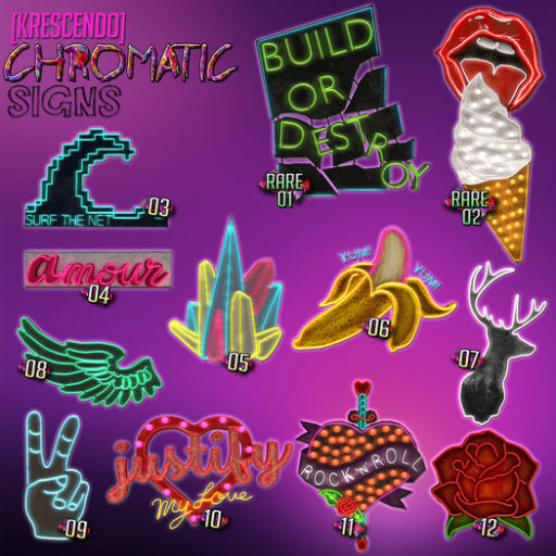 Second Life Marketplace - [Kres] Chromatic Signs - 08